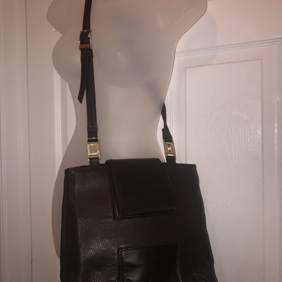 H by Halston | Bags | Halston Designer Brown Leather Crossbody Tote Bag ...